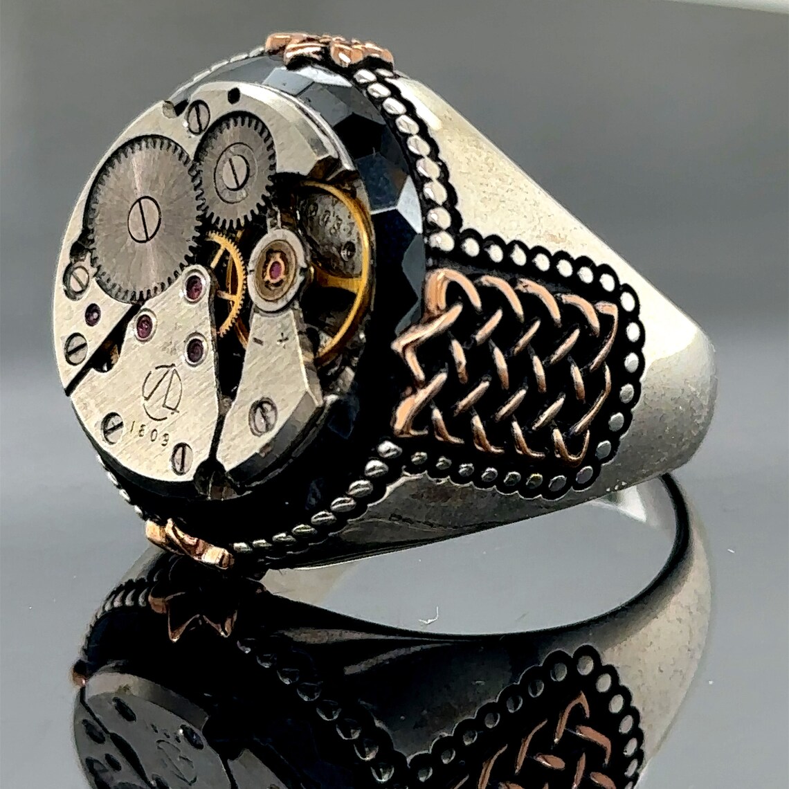 Silver Gear Ring , Watch Mechanism Ring , Swiss Gear Ring , Clock ...