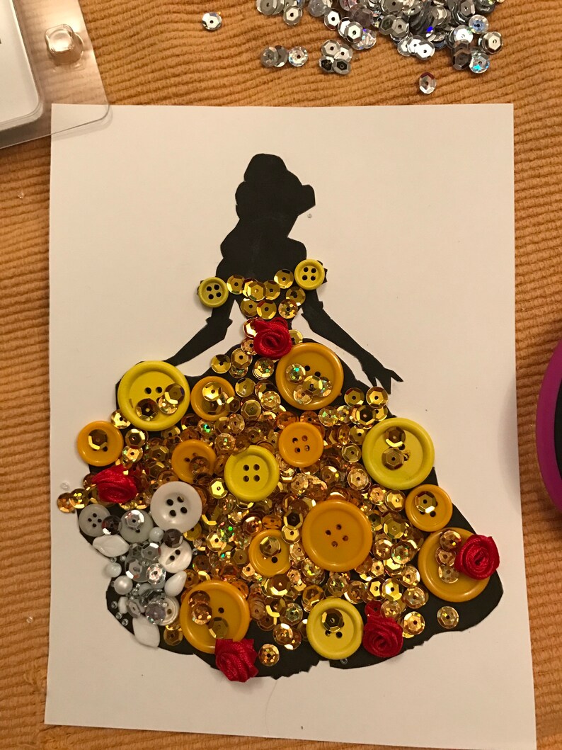 Princess Inspired Button Art - Etsy