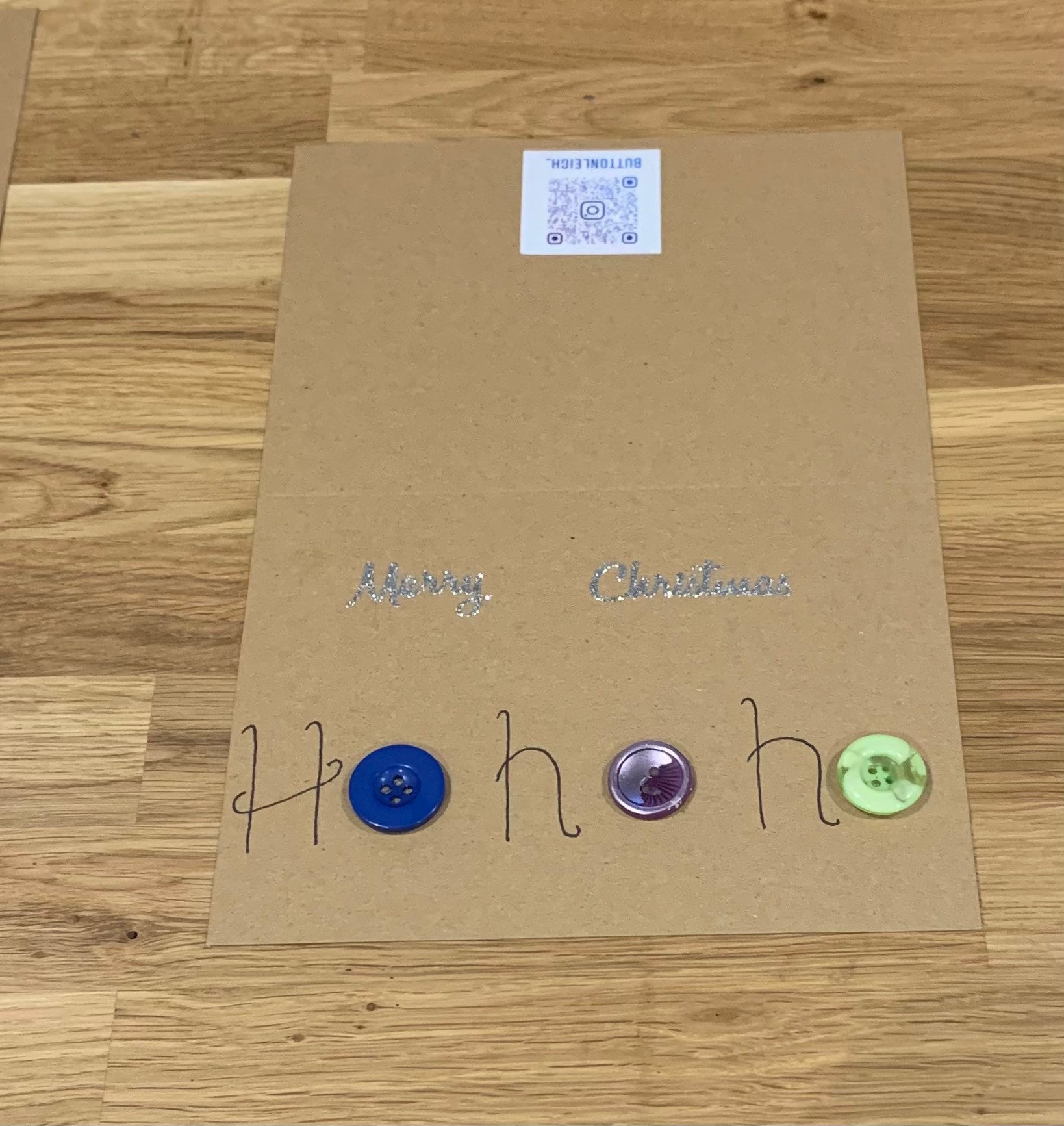 Handmade Button Christmas Cards - Etsy