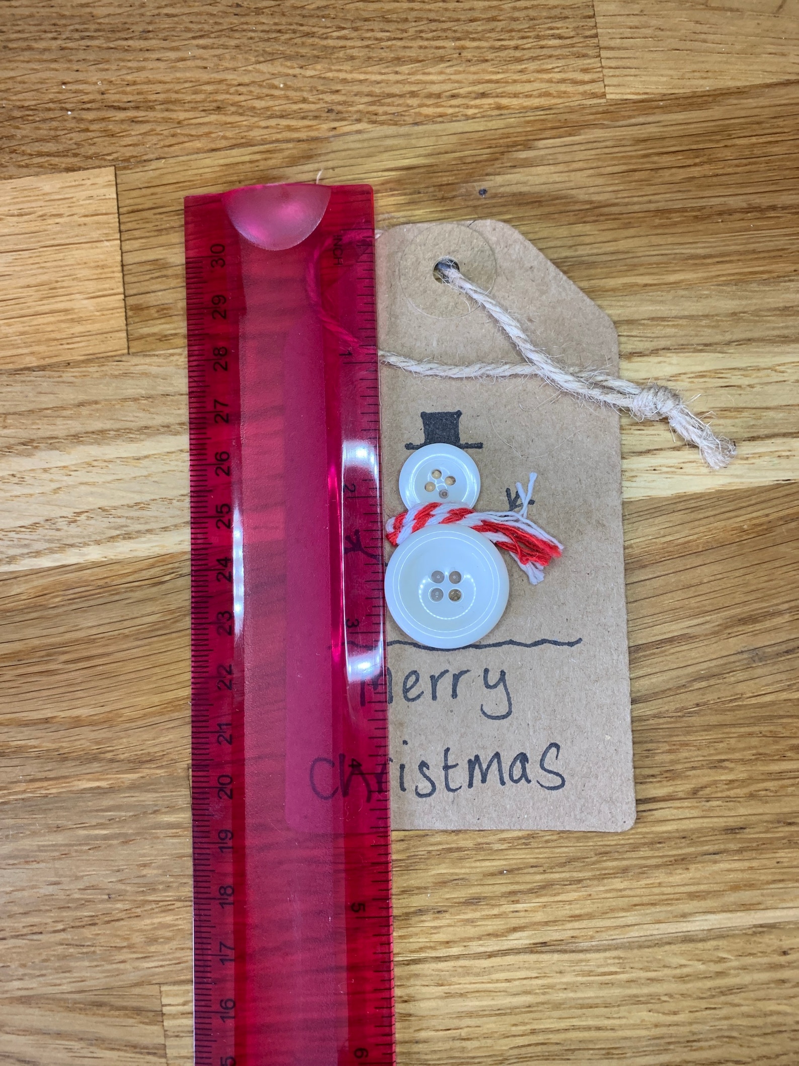 Large Christmas Tags With Button Pictures - Etsy