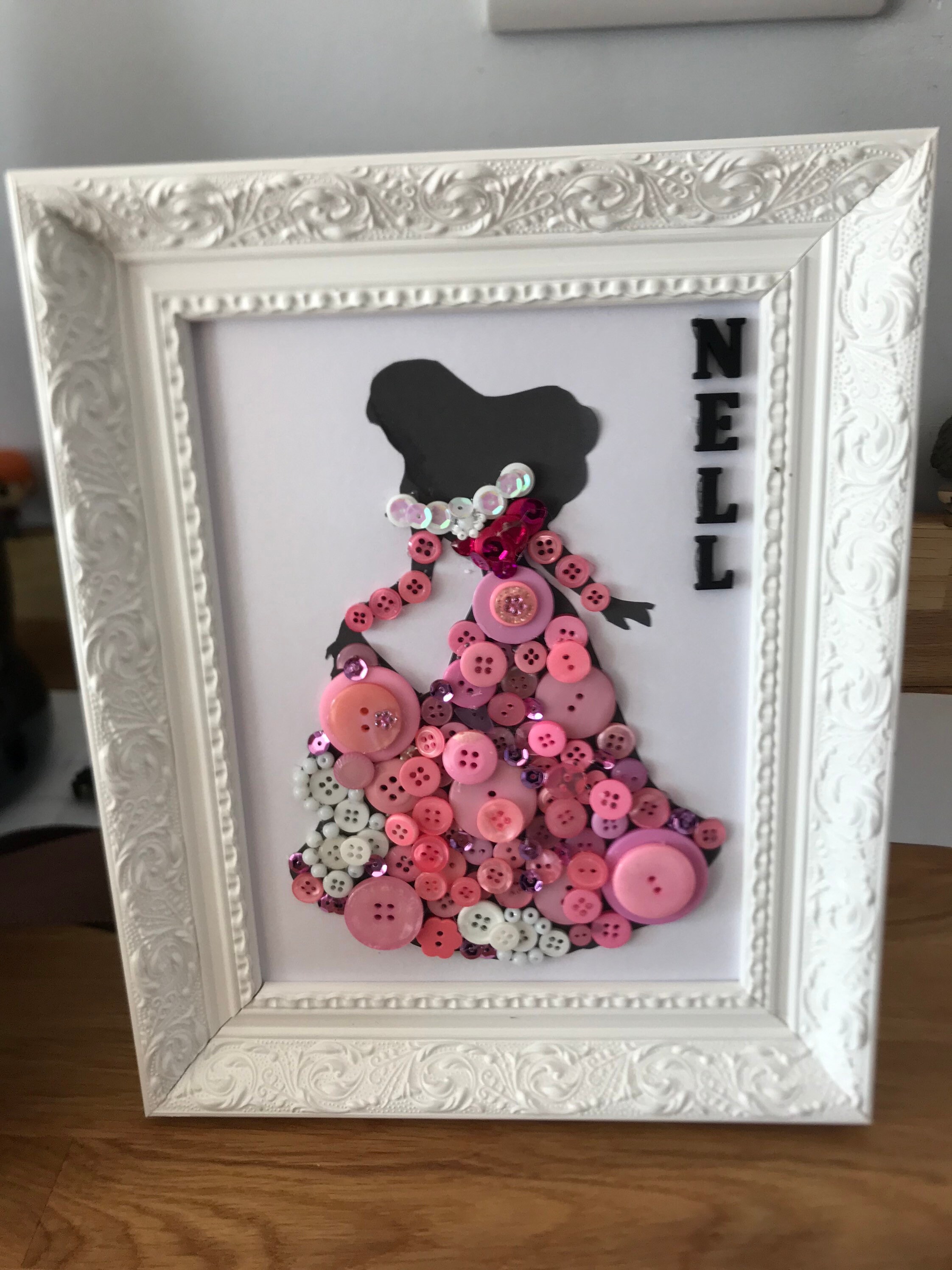 Princess Inspired Button Art - Etsy