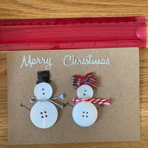 Handmade button Christmas cards | Etsy