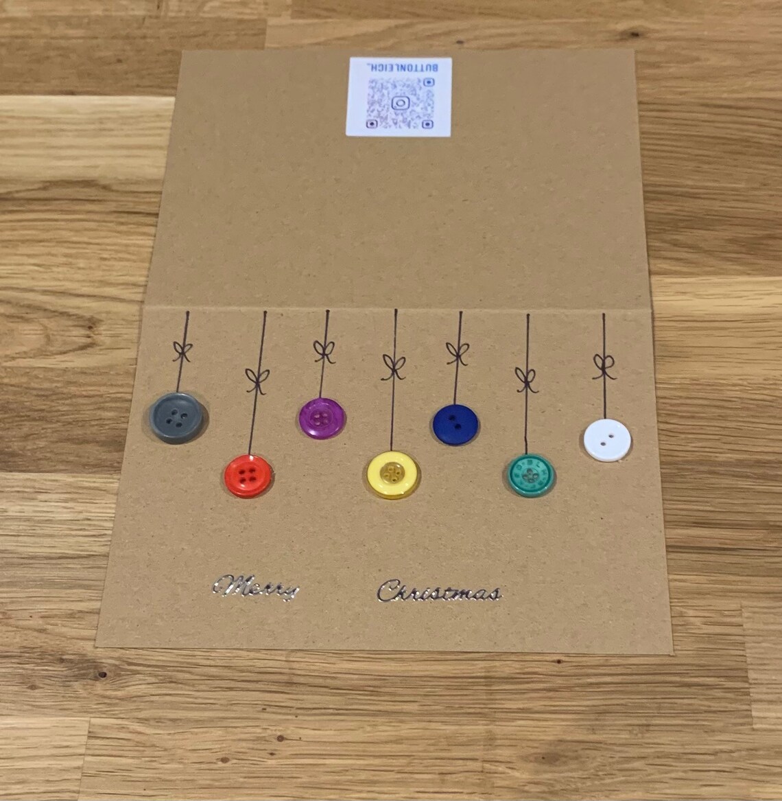 Handmade Button Christmas Cards - Etsy