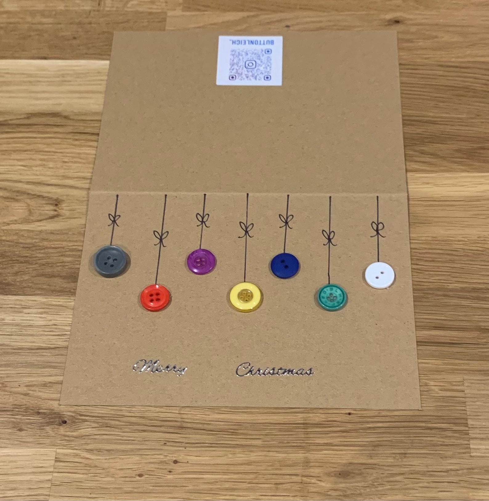 Handmade Button Christmas Cards - Etsy