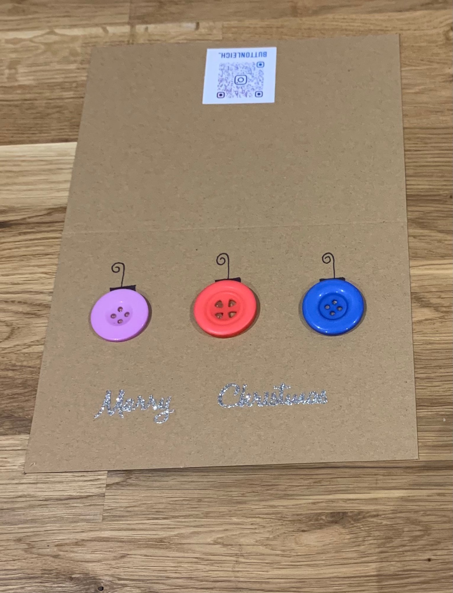 Handmade Button Christmas Cards - Etsy