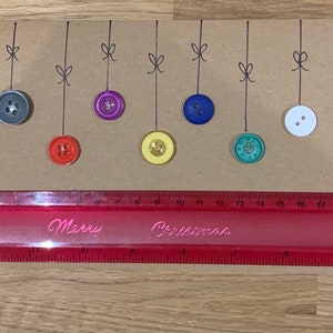 Handmade Button Christmas Cards - Etsy