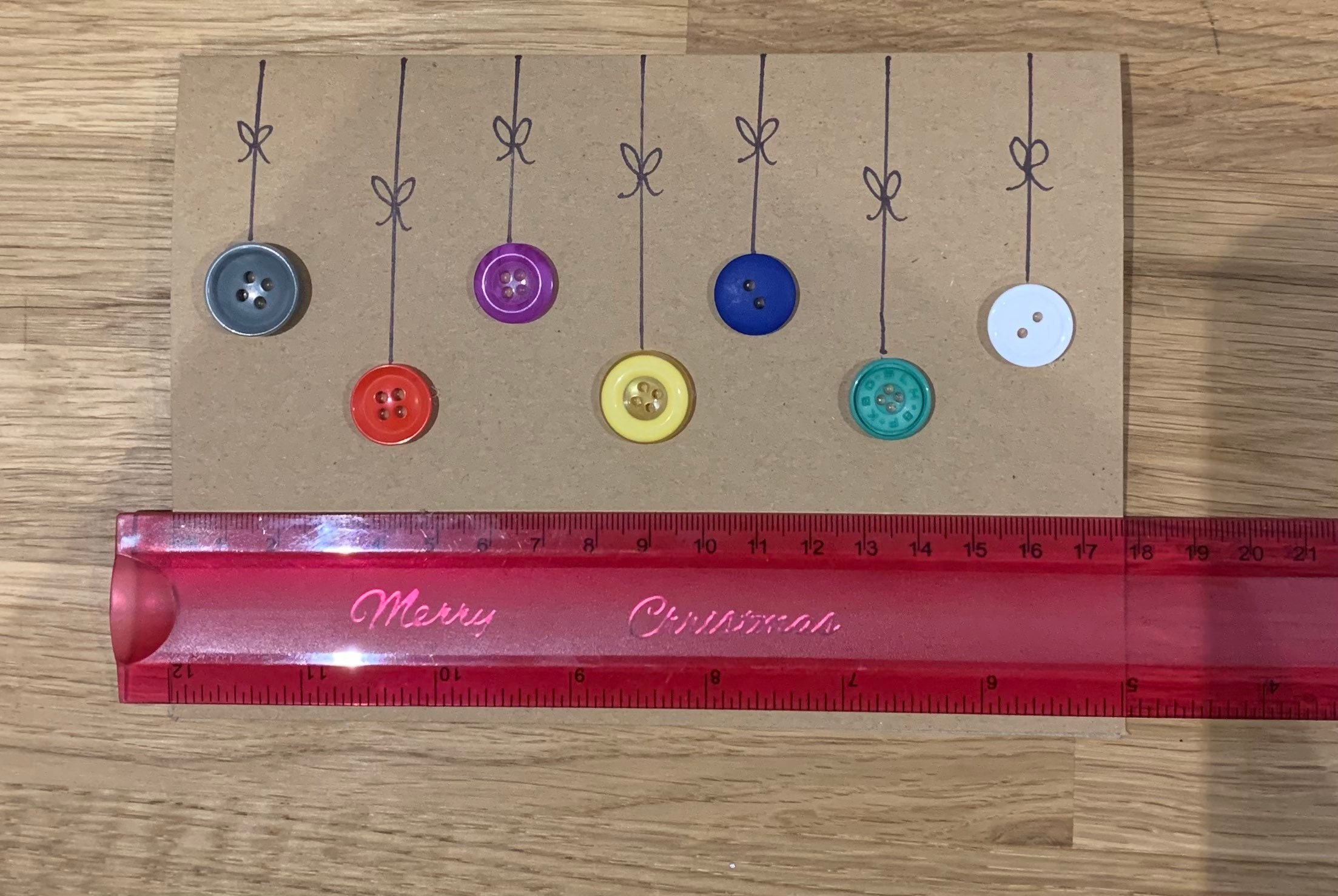 Handmade Button Christmas Cards - Etsy