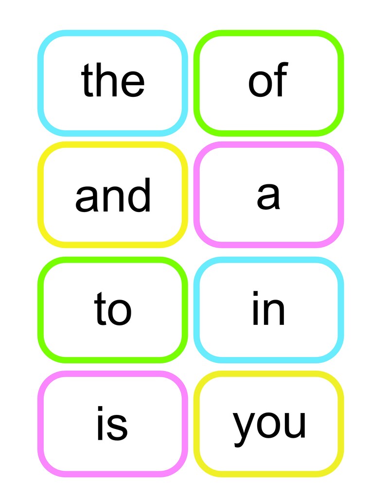 Kindergarten 100 sight word list - perykiss