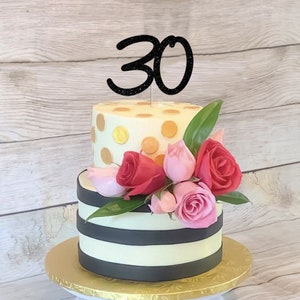 30 Cake Topper, Custom Number Cake Topper, Birthday Cake Topper, Age ...
