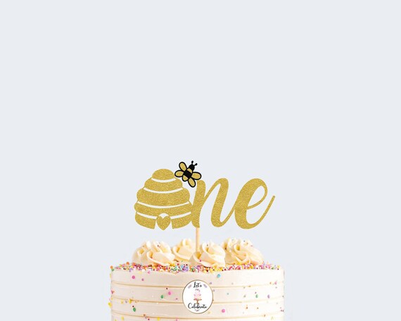 One Bee Cake Topper First Birthday Cake Topper Bee Day | Etsy