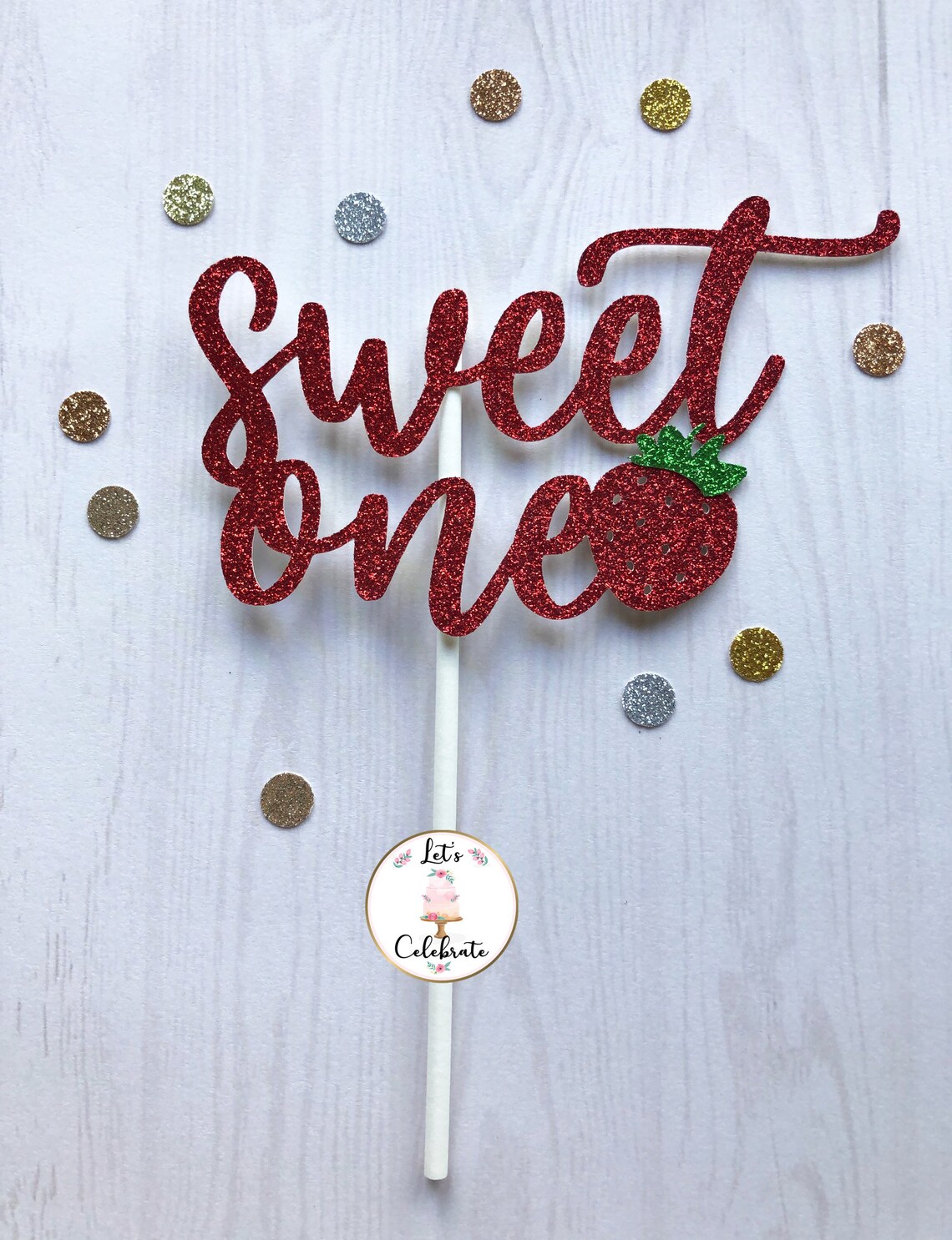 Sweet One Cake Topper Strawberry Cake Topper First Birthday - Etsy Canada