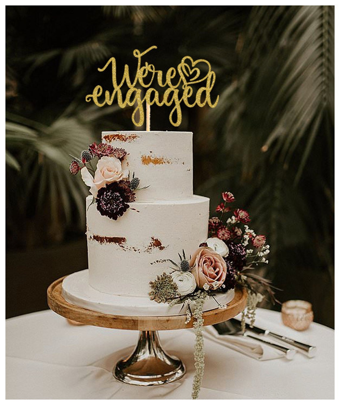 We're Engaged Cake Topper Engagement Cake Topper Bridal - Etsy Canada