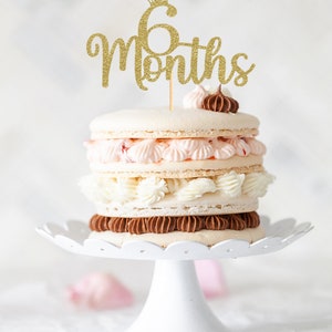 6 Months Cake Topper, Any Month Cake Topper , Age Cake Topper - Etsy
