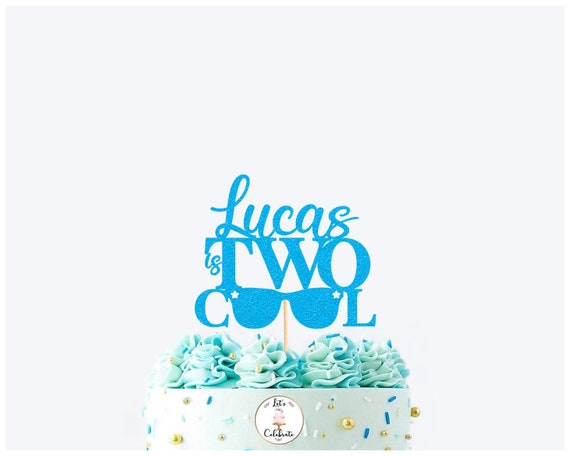 Two Cool Cake Topper, Second Birthday Cake Topper by Let's Celebrate ...