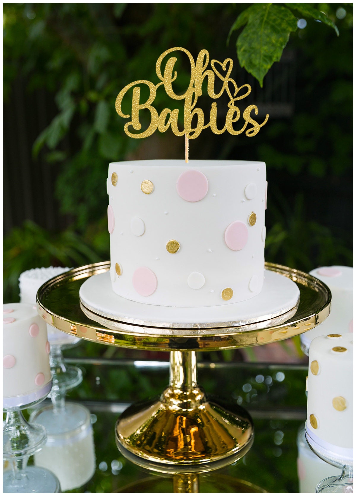 Oh Babies Cake Topper Twins Cake Topper Baby Shower Cake - Etsy