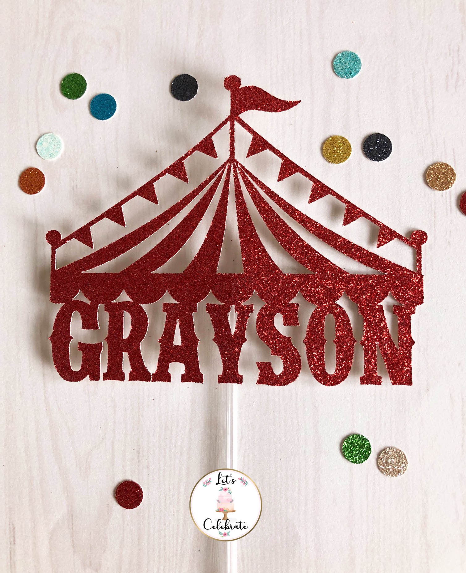 Circus Cake Topper Carnival Theme Birthday Party - Etsy