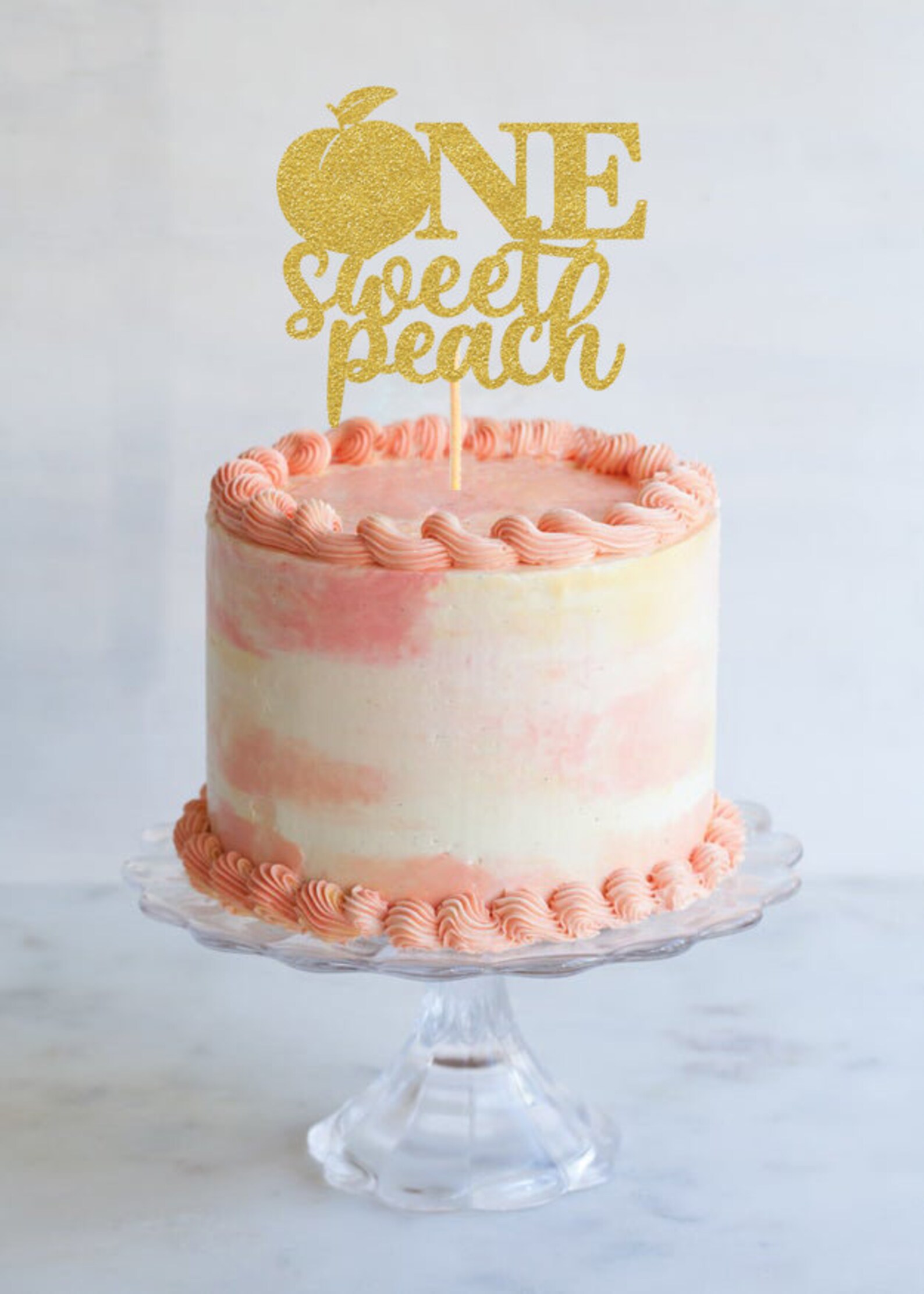 One Sweet Peach Cake Topper Sweet as a Peach First Birthday | Etsy