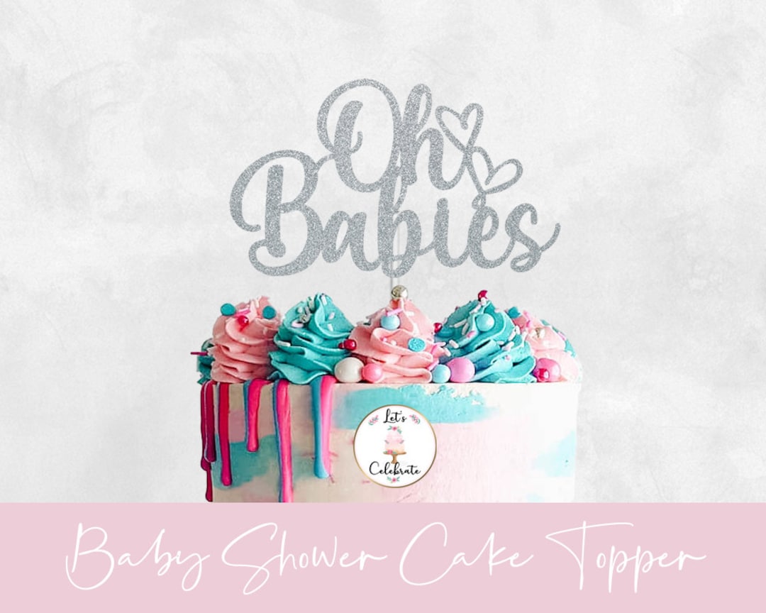 Oh Babies Cake Topper, Twins Cake Topper, Baby Shower Cake Topper - Etsy