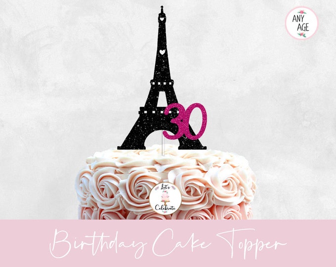 Paris Cake Topper Paris Party Eiffel Tower Cake Topper French Cake ...