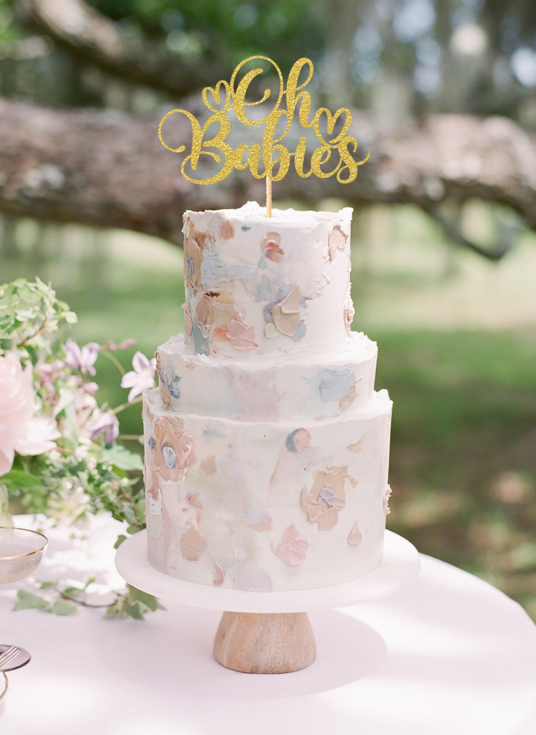 Oh Babies Cake Topper Twins Cake Topper Baby Shower Cake - Etsy