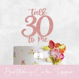 Talk 30 to Me Cake Topper, 30th Birthday Cake Topper, Happy 30th ...