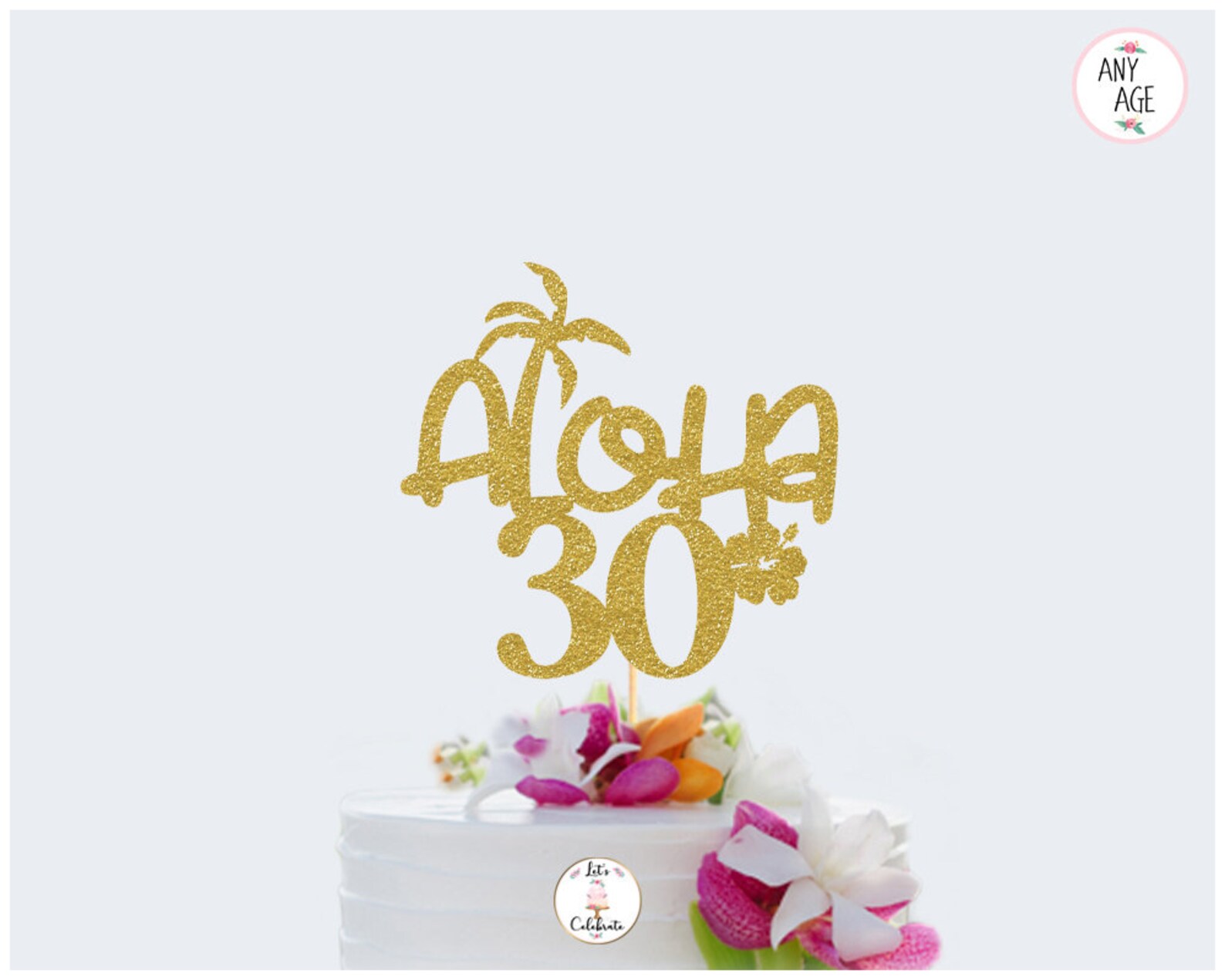 Aloha 30 Cake Topper Aloha Birthday Cake Topper Tropical - Etsy Canada