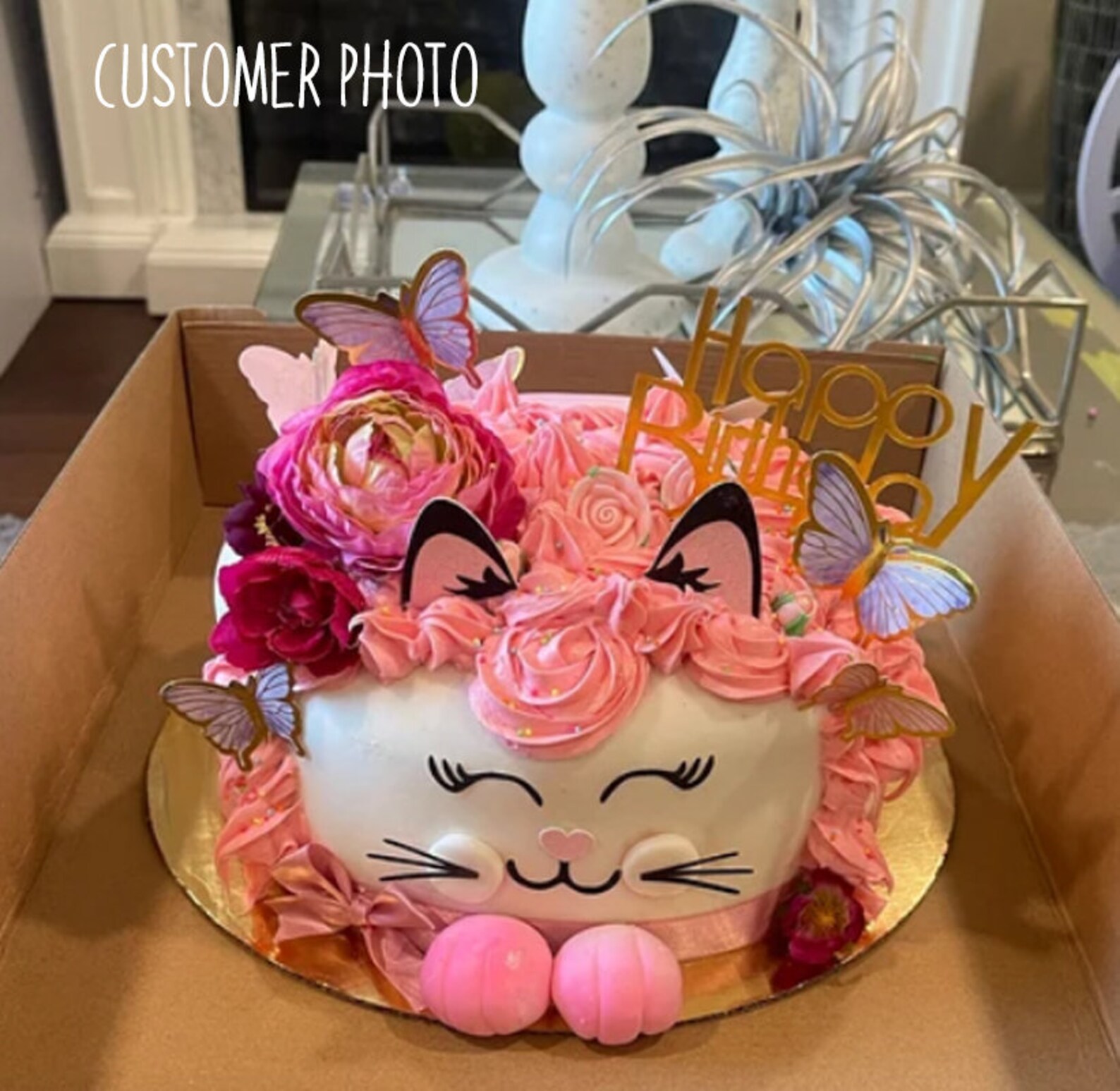 Cat Face Cake Topper, Birthday Cake Topper, Kitten Party Decoration - Etsy