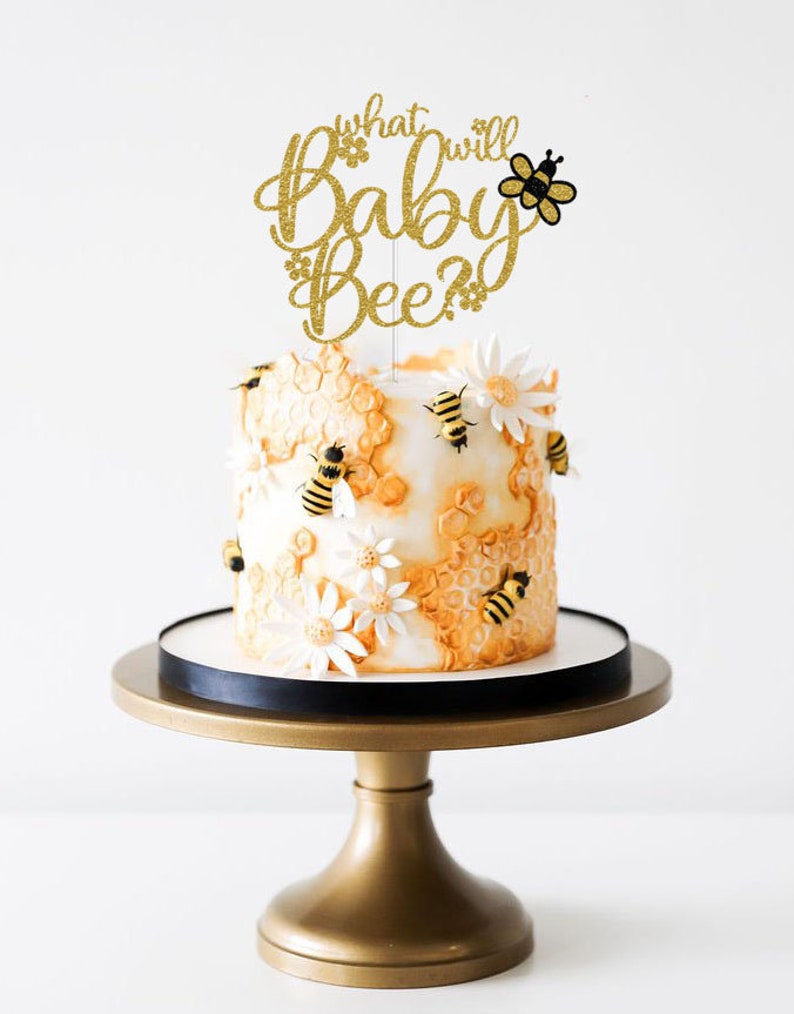 What Will Baby Bee Cake Topper Baby Shower Cake Topper - Etsy