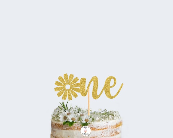 One Daisy Cake Topper Daisy Birthday Spring Party | Etsy