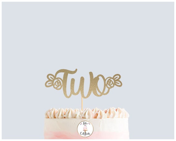 Two Cake Topper, Second Birthday Cake Topper, Birthday Party by Let's ...