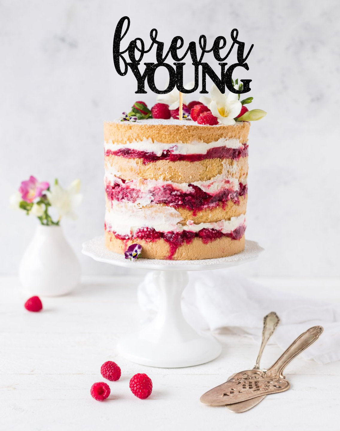 Forever Young Cake Topper Birthday Cake Topper | Etsy