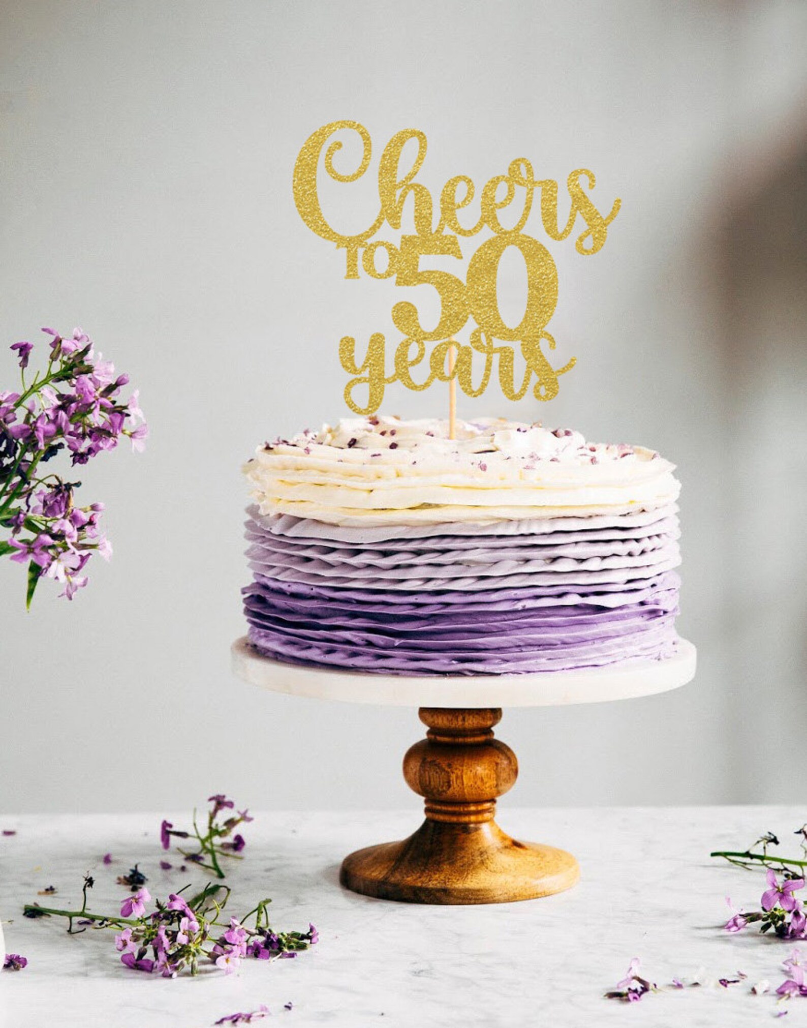 Cheers To 50 Years Custom Age Cake Topper Personalized Cake Etsy Canada