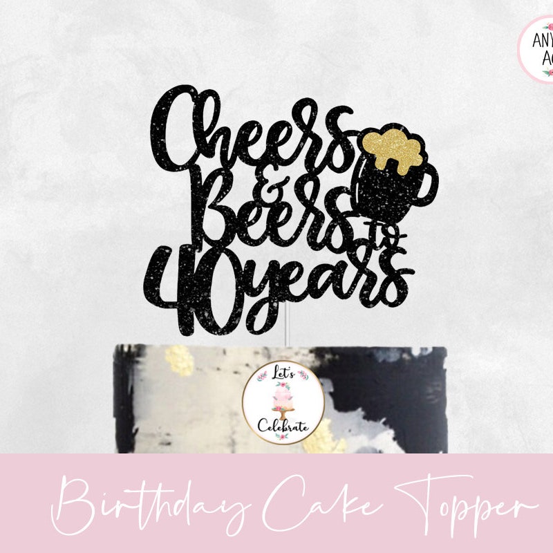 Beer Cake Topper - Etsy