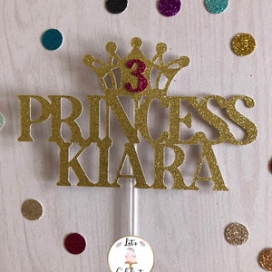 Princess Cake Topper, Personalized Cake Topper, Birthday Cake Topper - Etsy