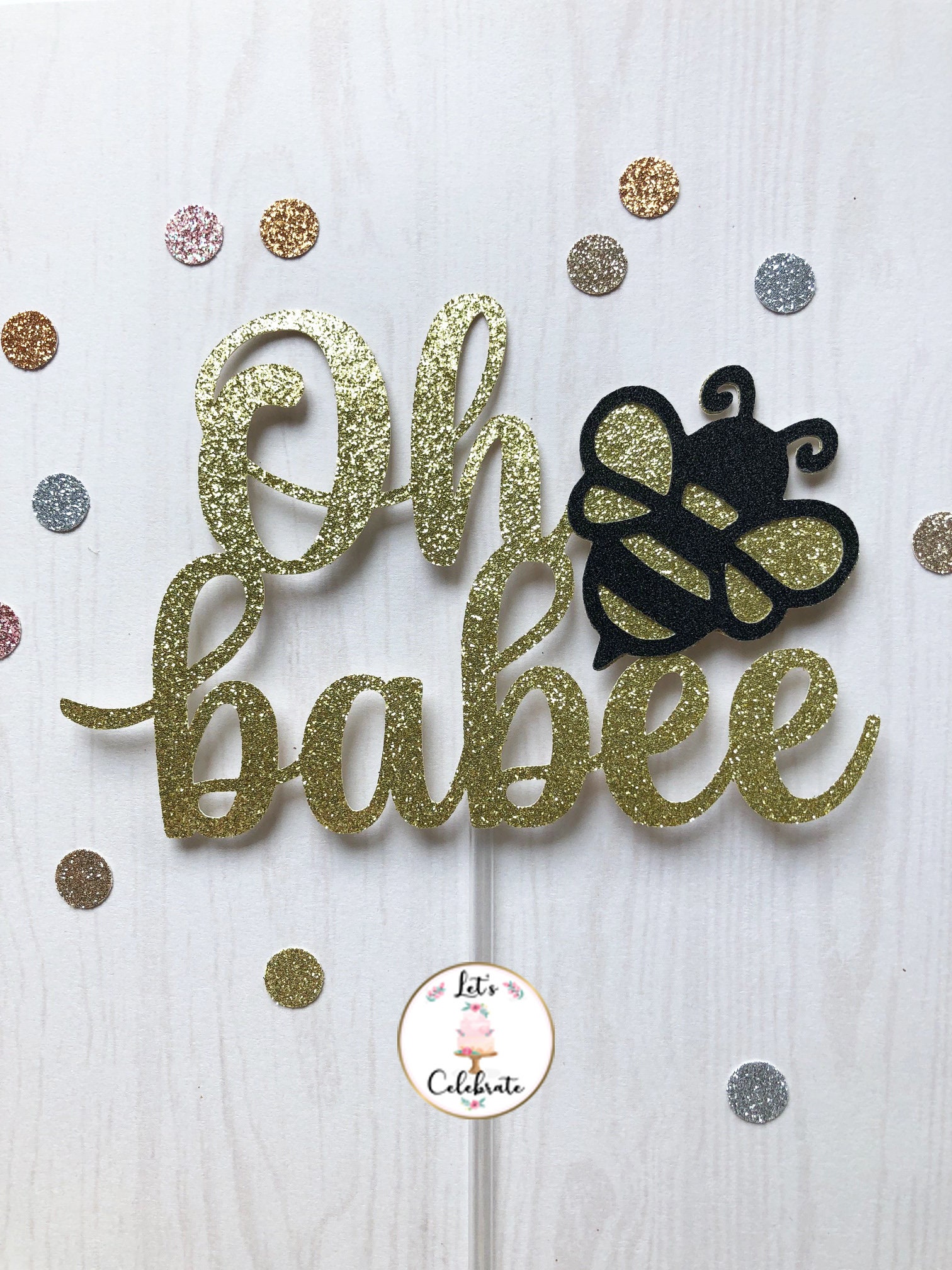 Oh Babee Cake Topper Bee Baby Shower Cake Topper - Etsy