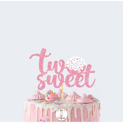 Two Sweet Birthday Invitation 2nd Birthday Party Donut Ice - Etsy