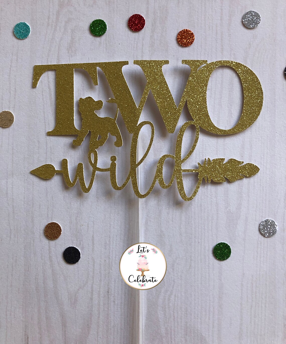 Two Wild Cake Topper Birthday Cake Topper Two Wild Birthday | Etsy
