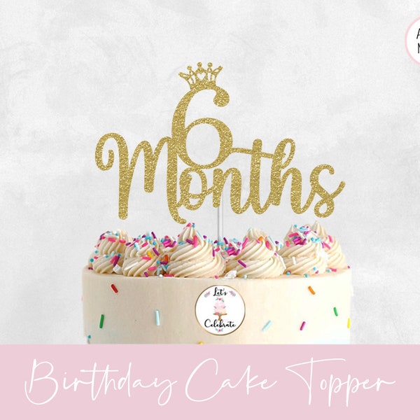 6 Months Cake Topper - Etsy