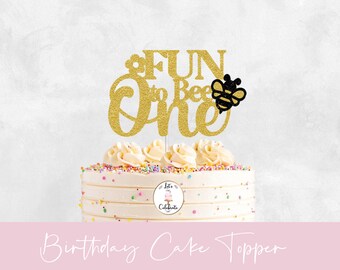 Bee One Cake Topper Bubble Bee Birthday Cake Topper Bee Day - Etsy