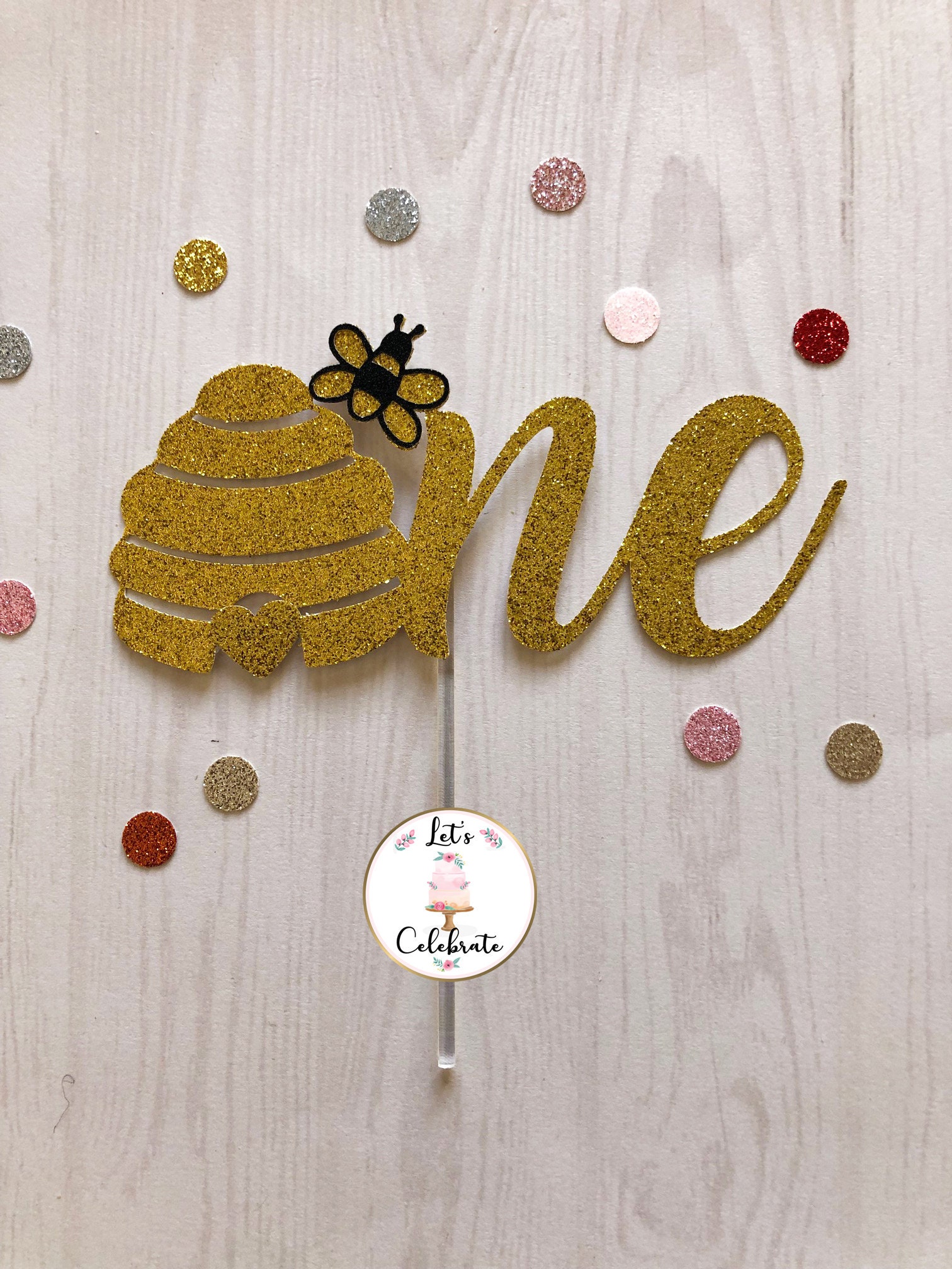 One Bee Cake Topper First Birthday Cake Topper Bee Day | Etsy