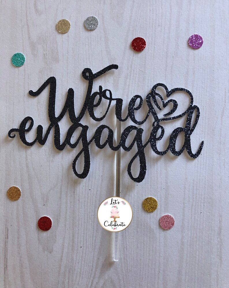 We're Engaged Cake Topper Engagement Cake Topper Bridal - Etsy Canada