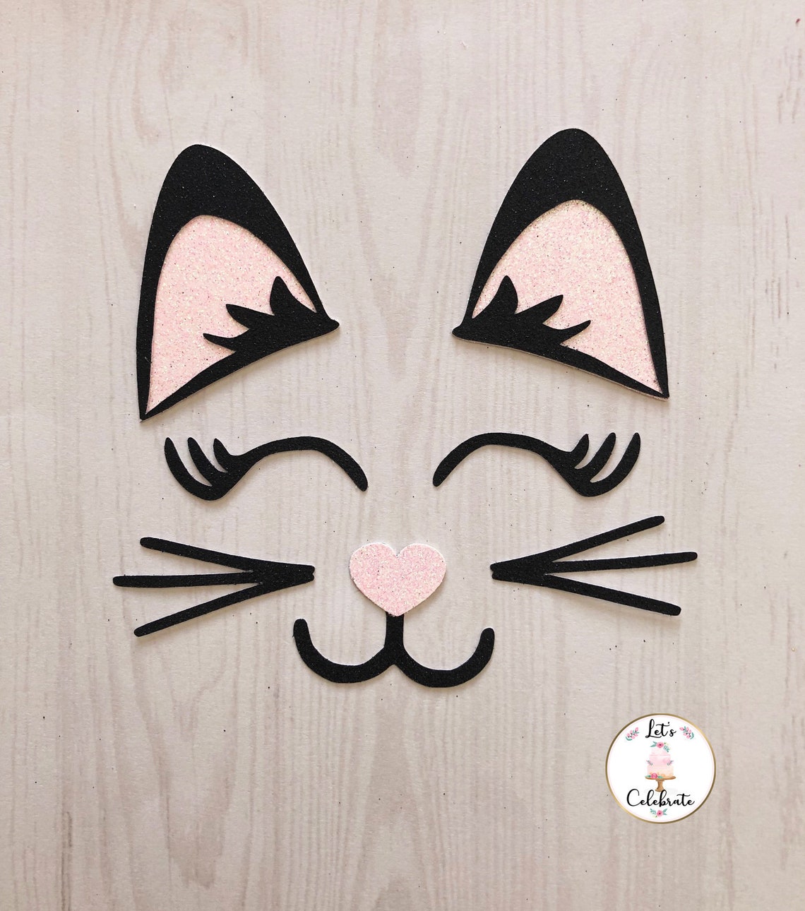 Cat Face Cake Topper Birthday Cake Topper Kitten Party - Etsy Canada