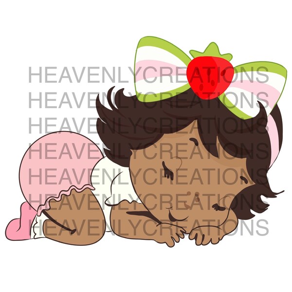 African American Strawberry Shortcake Clipart - Etsy