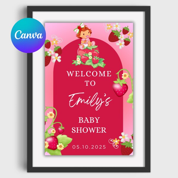 Strawberry Shortcake Babyshower Sign - Etsy