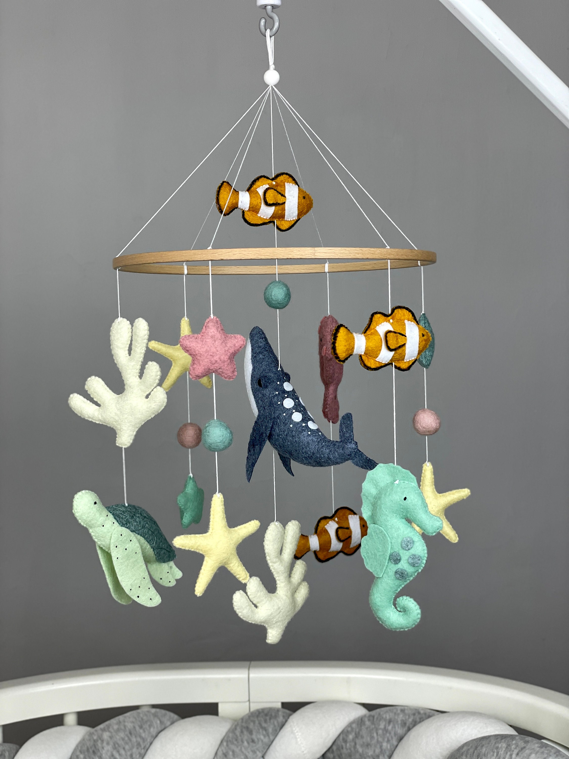 Ocean Baby Mobile Neutral Sea Creature Mobile Under the Sea Mobile ...
