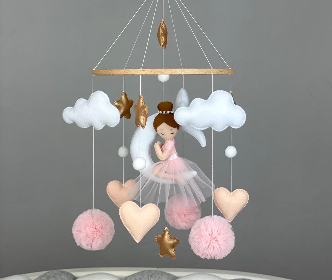 Ballerina Mobile for Baby Girl Ballerina Nursery Decor Boho Baby Mobile ...