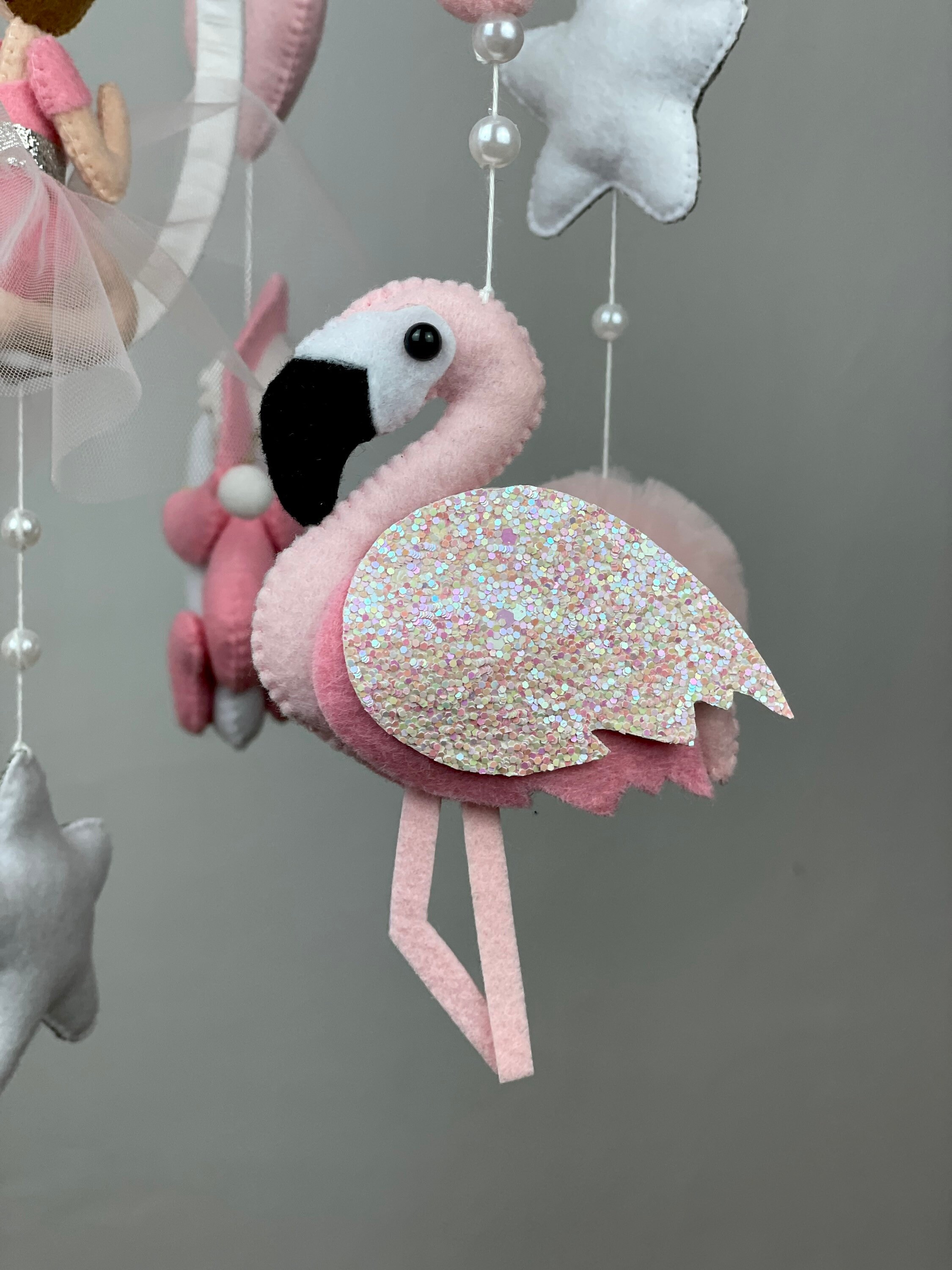 Baby Mobile Girl Princess Nursery Boho Mobile Felt Baby Mobile Baby ...
