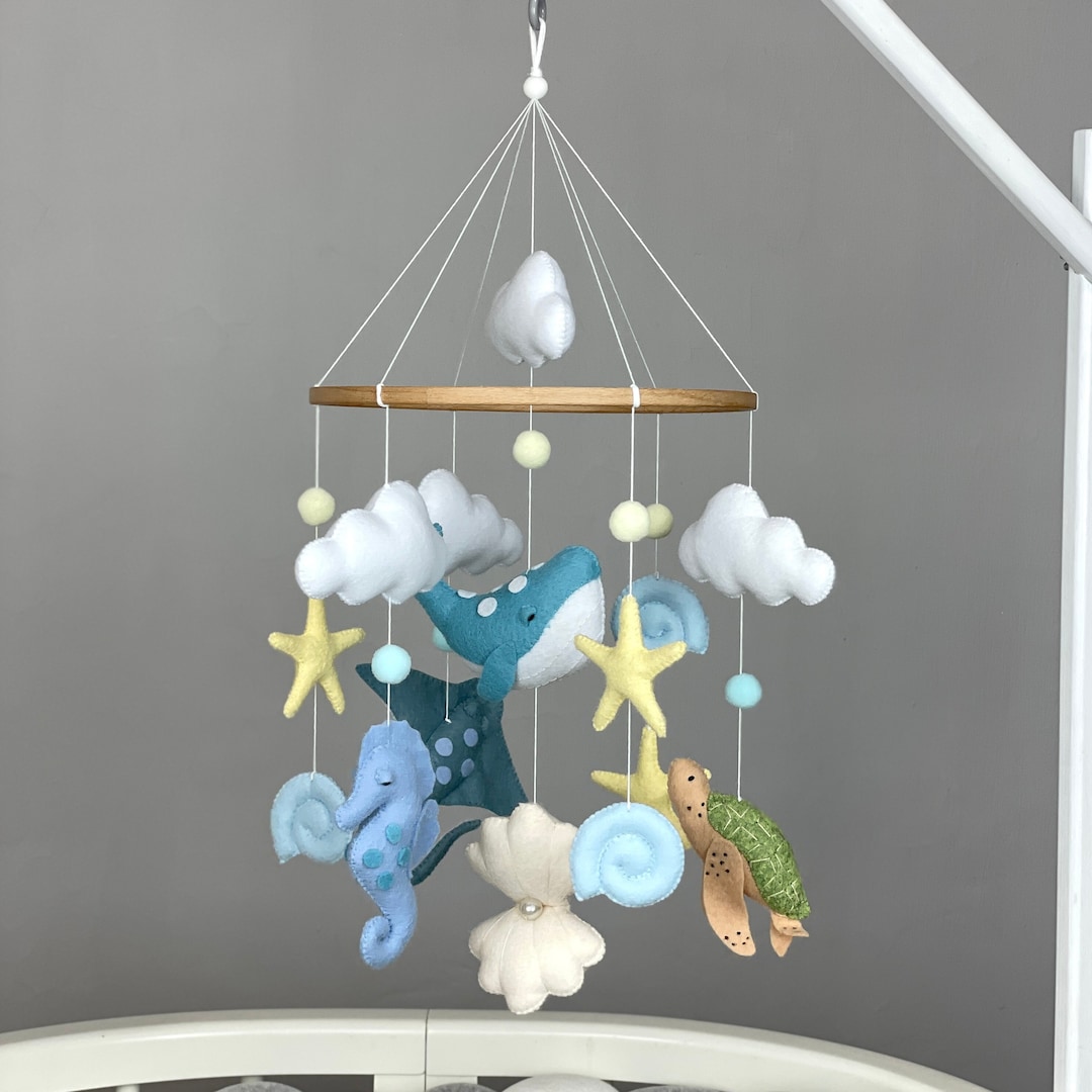 Ocean Baby Mobile Neutral Nautical Crib Mobile Sea Creature Mobile ...