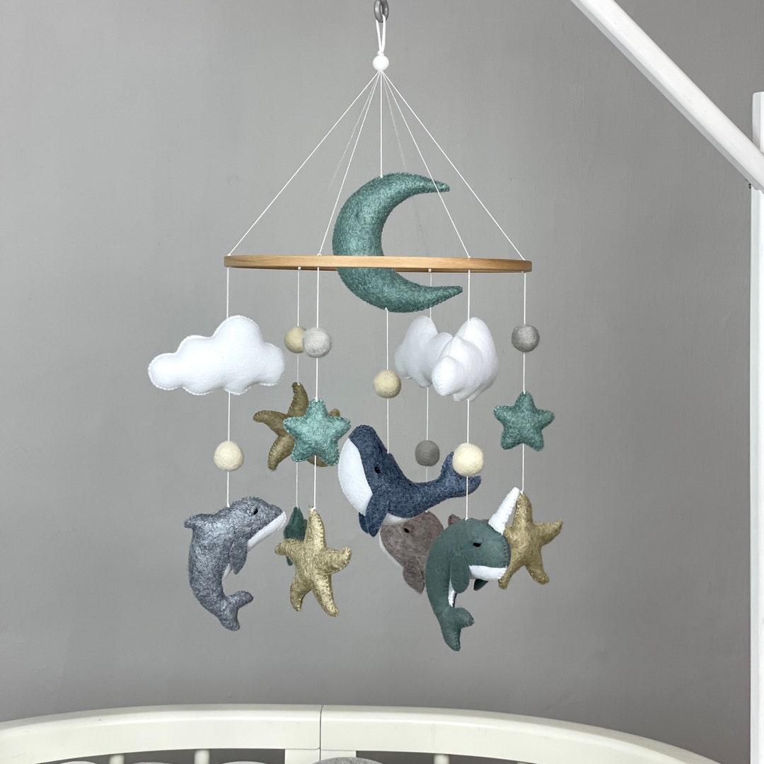 Ocean Baby Mobile Neutral Whale Crib Mobile Under the Sea - Etsy