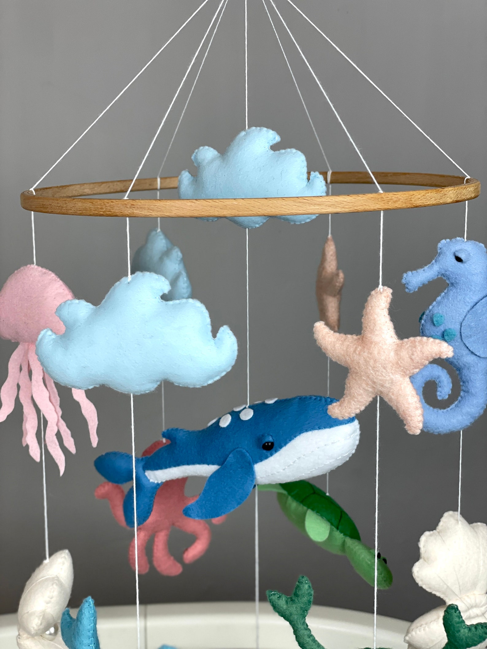 Ocean Baby Mobile Crib Nautical Nursery Under the Sea Mobile Neutral ...
